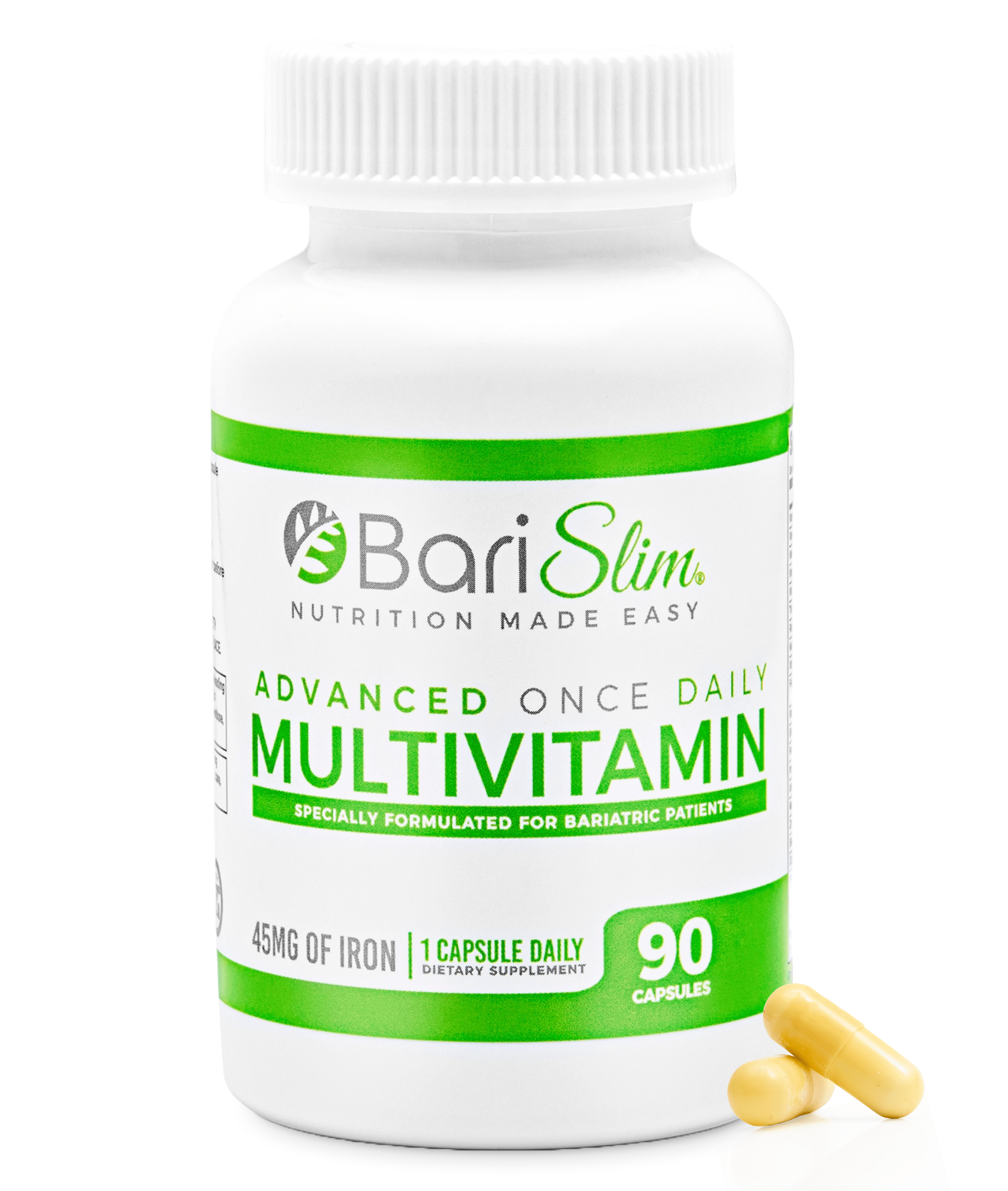 Advanced Once Daily Bariatric Multivitamin With 45 mg Iron – BariSlim