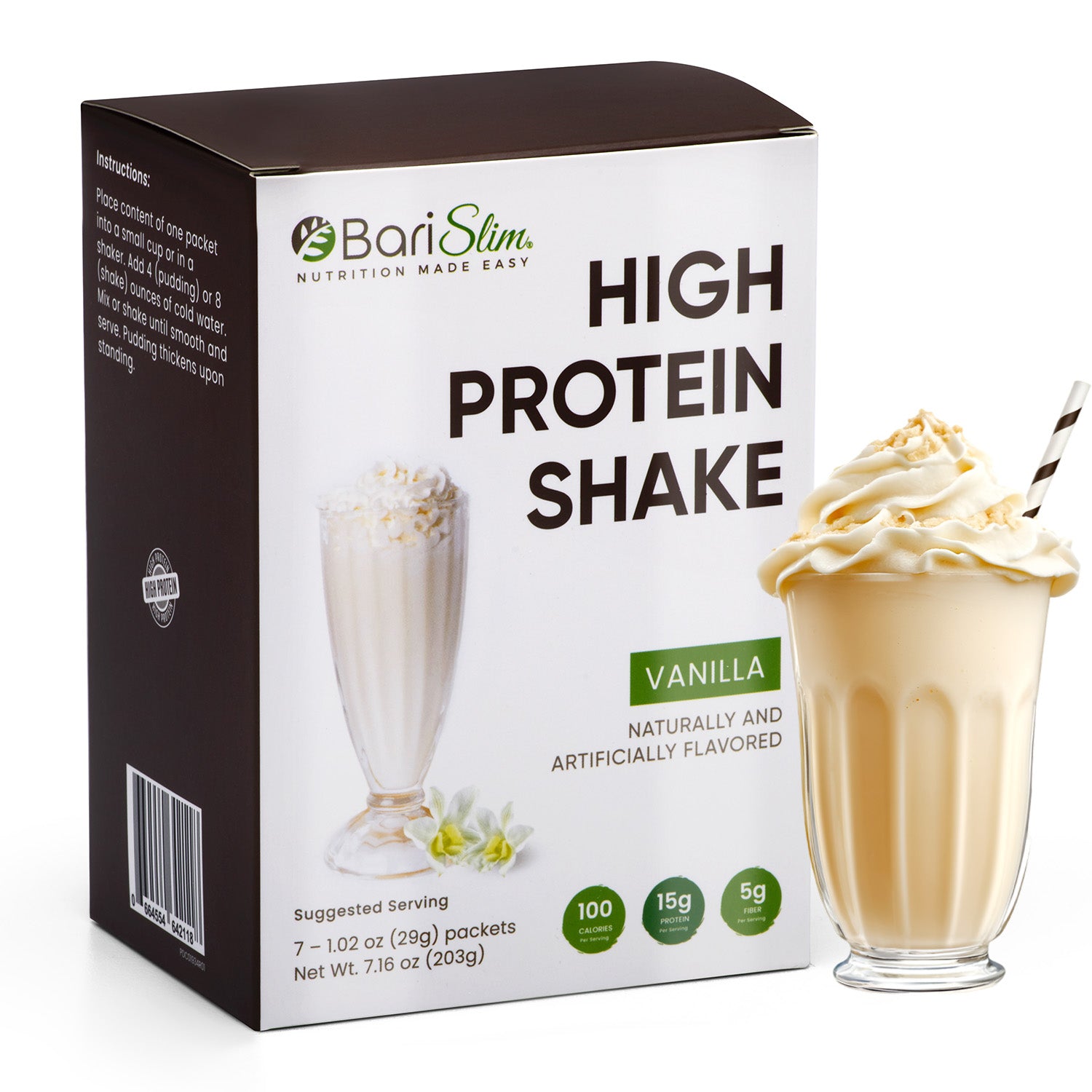 High Protein Shake - Delicious & Nutritious Meal Replacement Shake - L – BariSlim