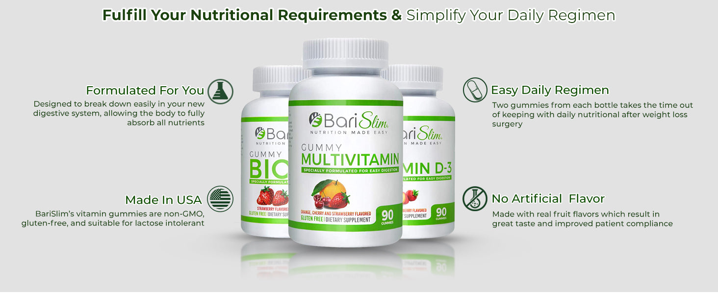 Chewable Bariatric Multivitamin Biotin And Vitamin D3 Gummy BariSlim chewable-bariatric-multivitamin-biotin-and-vitamin-d3-gummy-barislim