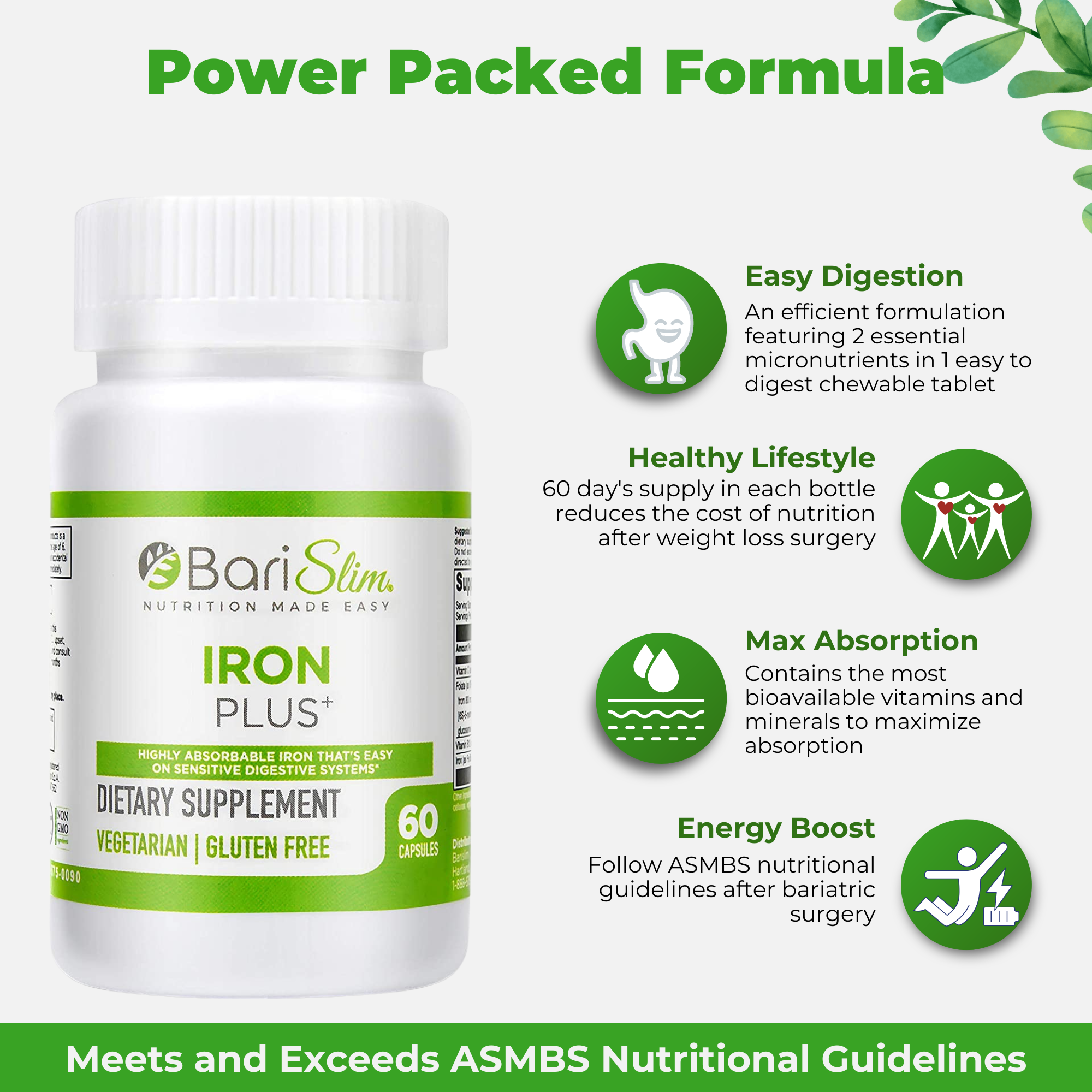 Bariatric Iron Supplements - 30 mg of Iron – BariSlim